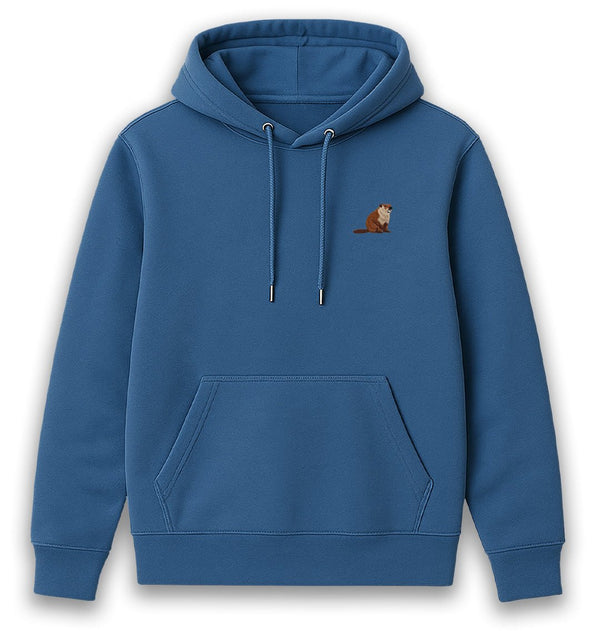 Beaver Hoodie - Mens Embroidered British Wildlife Jumper - Organic ...