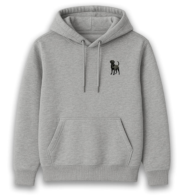 Black Lab Hoodie - Mens Embroidered Black Labrador Jumper - Organic ...