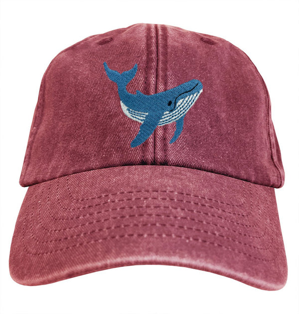 Blue Whale Baseball Cap - Sea Life Conservation Hat - UK - Blue Panda