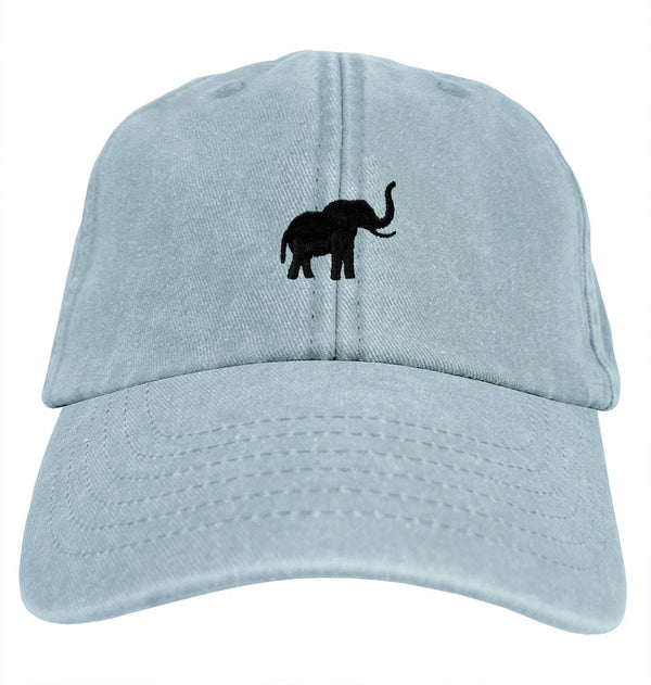 Elephant Logo Cap - Wildlife Conservation Baseball Caps UK - Blue Panda