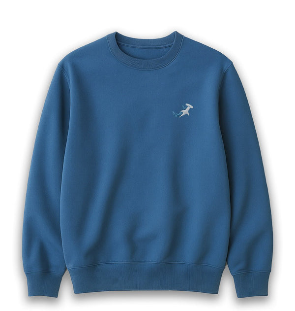 Hammerhead Shark Jumper - Mens Sea Life Sweatshirt - Blue Panda