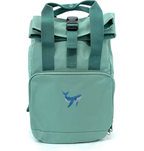Blue Whale Mini Roll-top Backpack - Recycled - Sea Life Conservation UK ...