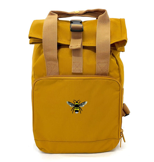 Bumble Bee Mini Roll-top Backpack - Eco Rucksack - Recycled - British ...