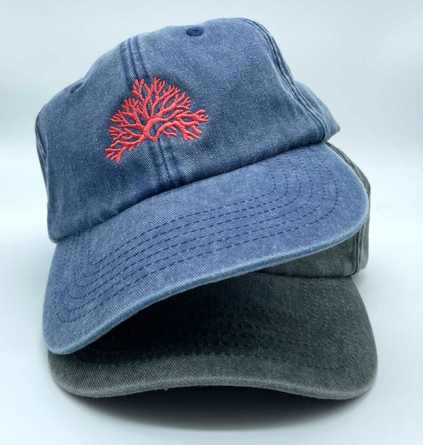Coral Cap Sea Life Baseball Hat - Marine Conservation Hat UK - Blue Panda