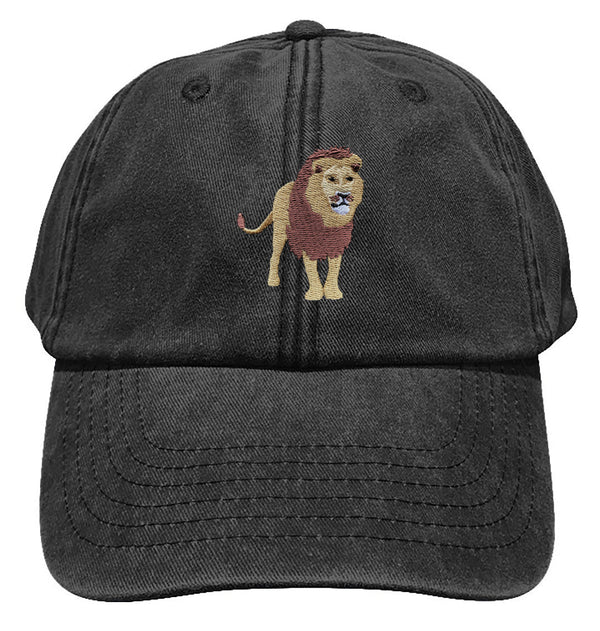 Lion Baseball Cap - African Safari Animal Embroidered Cap - Lion Gift ...