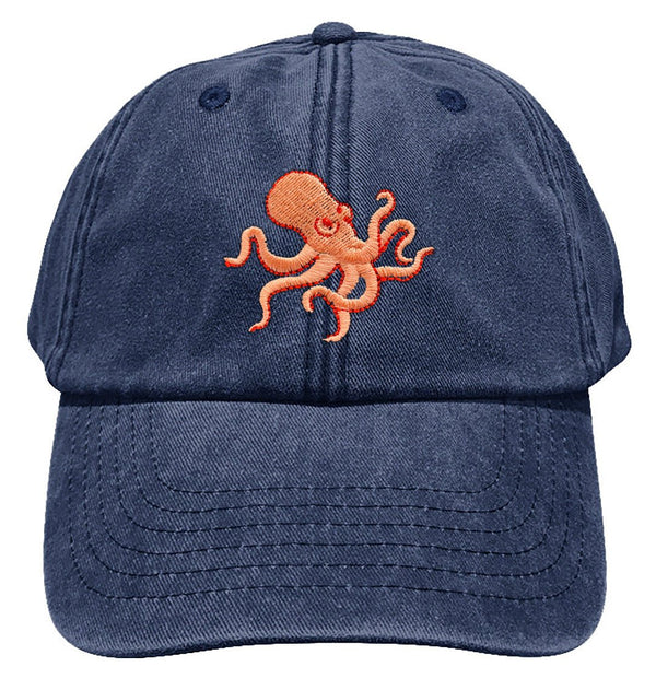 Octopus Cap Hat - Sea Life Conservation Embroidered Baseball Cap UK ...