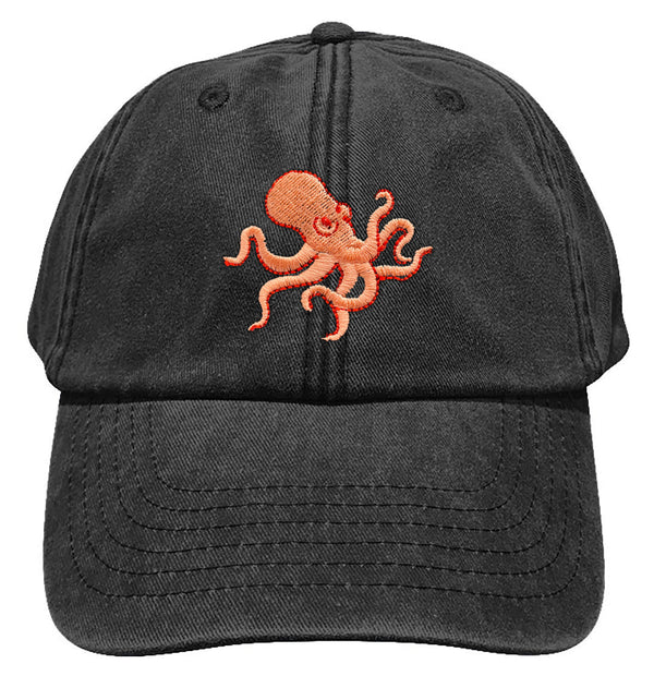 Octopus Cap Hat - Sea Life Conservation Embroidered Baseball Cap UK ...