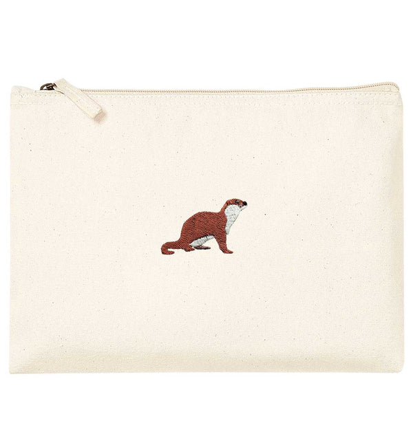 Otter Embroidered pouch - Organic Accessory Bag - British Wildlife ...
