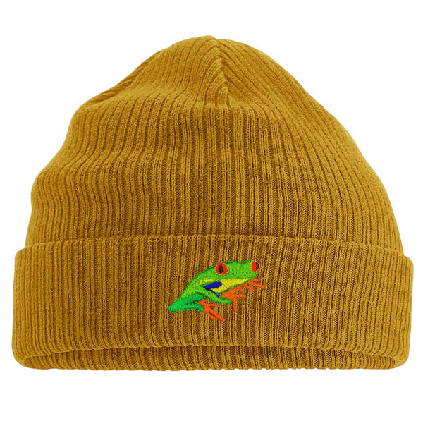 Tree Frog Beanie Hat - wildlife Conservation - Organic Cotton ...