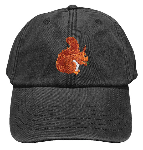 Red Squirrel Cap - British Wildlife Embroidered Hat - Animal ...